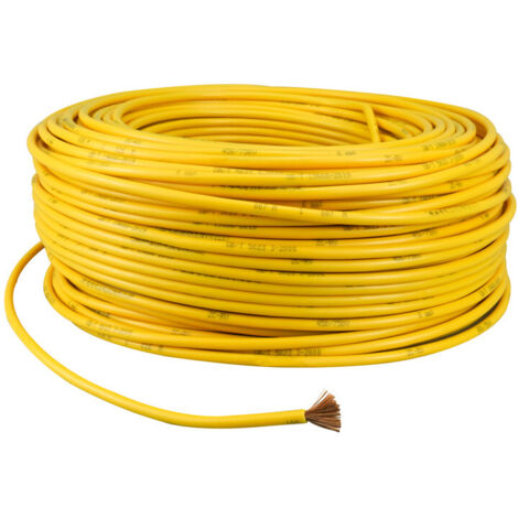 6mm2 Multibrins Cable flexible monoconductor - bobina amarilla 100m