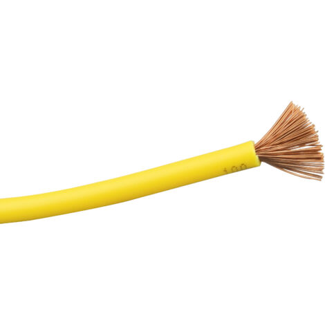 6mm2 Multibrins Cable flexible monoconductor - bobina amarilla 100m