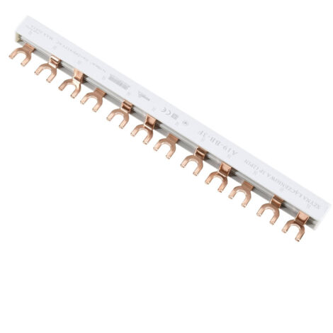 Busbar 3F U-Type 10mm2 - 12 Modules - Copper - Max 63A Current