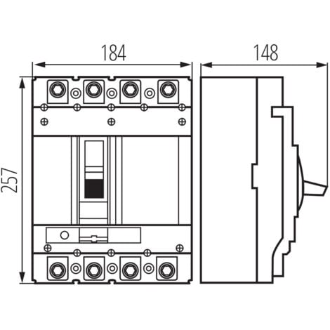 MCCB Circuit Breaker 400A - 4P - Seguridad Industrial - IP20 - Kanlux