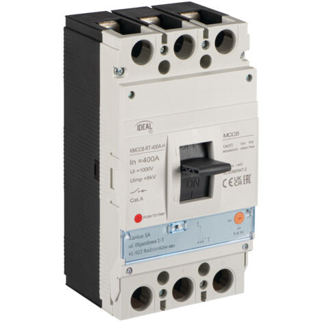 Interruptor de caja moldeado MCCB - 400A - 415V AC - IP20 - montaje fácil