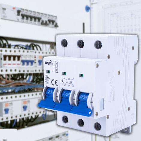 3P B 6A Circuit Breaker - Protección eléctrica - DIN Rail - IP20 - 415V AC
