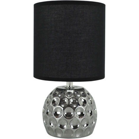 Lámpara de mesa Dragona - E14 - Negro - Vidrio y plástico - 26 cm