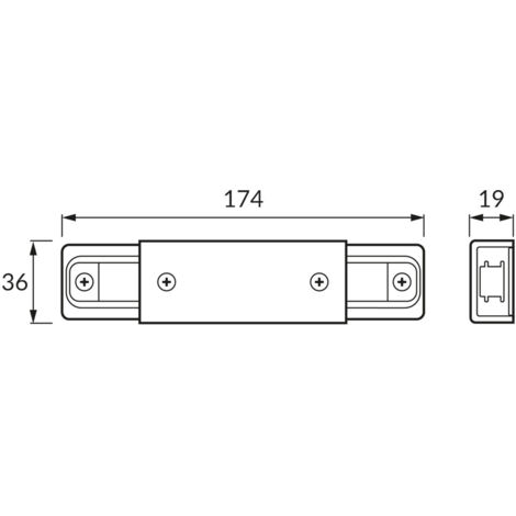 Conector de riel blanco PS230V I - Aluminio - 220-240V - IP20 - 174x36mm