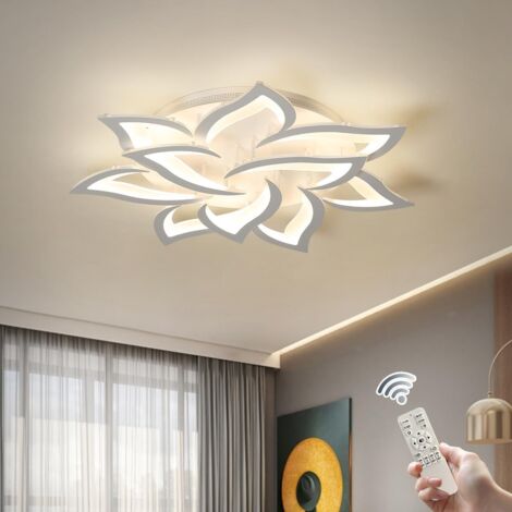 Modern LED Ceiling Light, Dimmable Ceiling Lamp with Remote Control ...