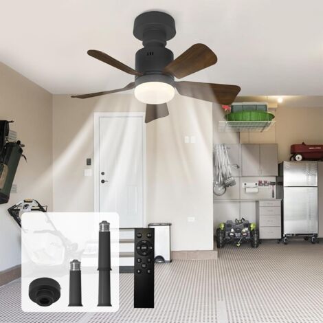 Ganeed Screw in Ceiling Fan Light, Dimmable LED Ceiling Lamp Fan for ...