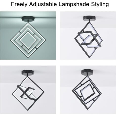 Ganeed 36W Black LED Ceiling Light Modern Flush Mount Lighting for ...