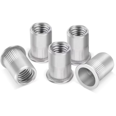 50 Pièces Insert M6, Écrous à Sertir Rivet Fileté, Écrou de Rivet ...