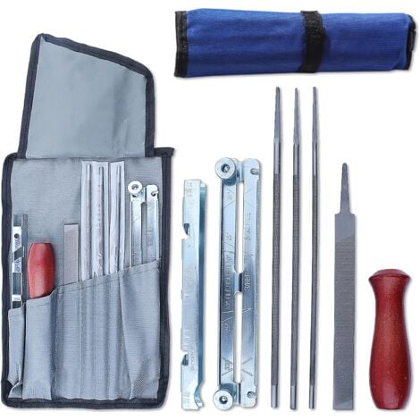 LinDuxe Chainsaw Sharpener File Kit Metal File Rasp Set with Hardwood ...
