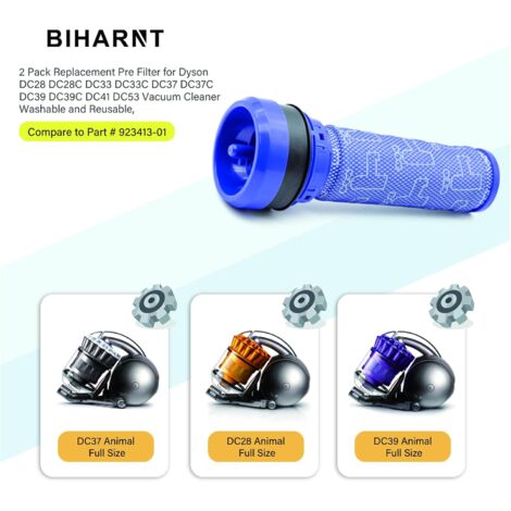 2 Pack Filtre Pré-Moteur pour Aspirateur Dyson DC33 DC37 DC33c DC39 ...