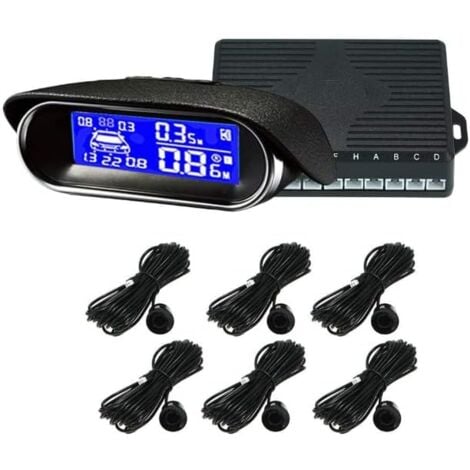 Kit de système radar de recul de voiture, affichage numérique LCD + 8 ...