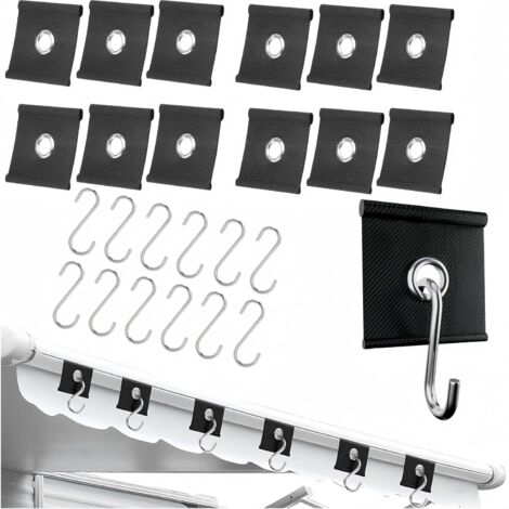 Caravan Hooks Set of 24 Pieces (12 Piping Eyelets + 12 S Hooks ...