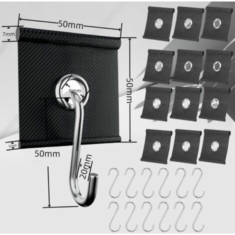 Caravan Hooks Set of 24 Pieces (12 Piping Eyelets + 12 S Hooks ...