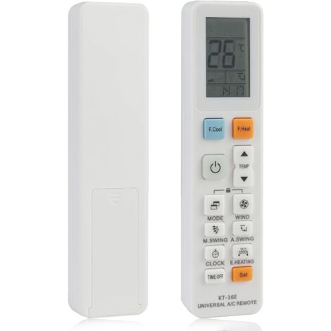 Télécommande universelle pour climatiseur KT-16E, compatible avec LG, Midea, Toshiba, Haier ...