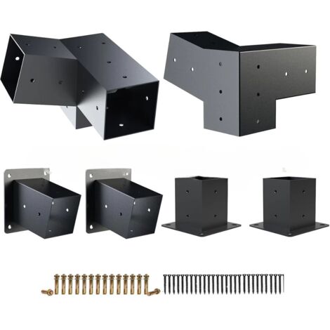 Lot de 2 supports de pergola, kit de pergola pour menuiserie, support d ...