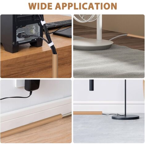 Passe Cable Sol Cache Fil Électrique Sol Auto-Adhésif 3M Petit Canal de ...