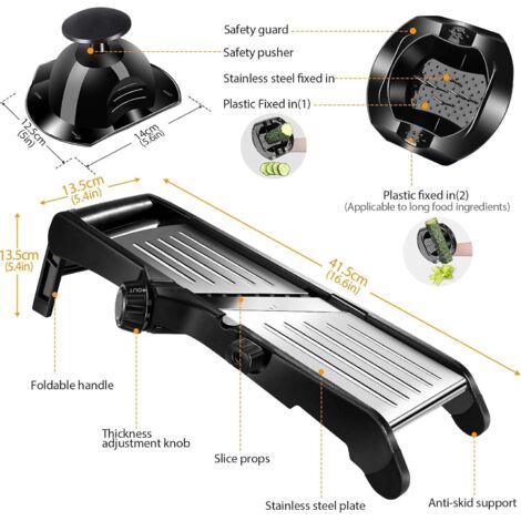 Mandoline de Cuisine Réglable en Inox, Mandoline Professionnelle avec ...