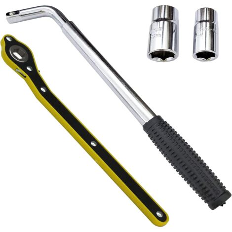 Clé à molette de 14 à 20 pouces avec douilles CR-V standard + clé à ...