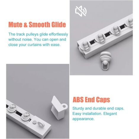 Tringle à rideau autocollante sans perçage pour plafond ou mur 6x40cm ...