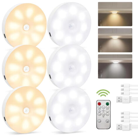 Veilleuse LED Automatique USB Rechargeable[Lot de 6], Veilleuse ...