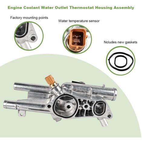 Boîtier de thermostat de liquide de refroidissement moteur en aluminium ...