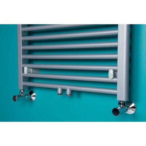WarmeHaus Heated Towel Rail Bathroom Ladder Radiators Silver 1186x600mm ...