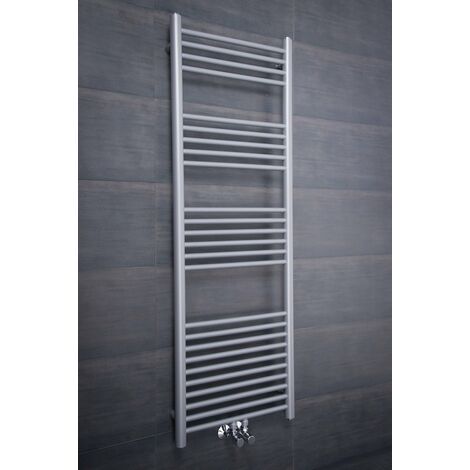 Straight Heated Towel Rail Bathroom Radiators Silver 1450x500mm