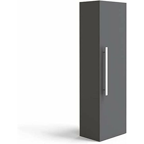 1200mm Tall Bathroom Unit Wall Hung Flatpack Gloss Grey Painted