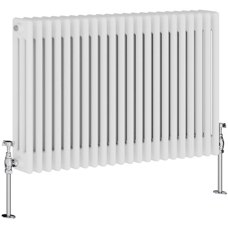WarmeHaus Traditional Radiator White Triple Column 600x1012mm