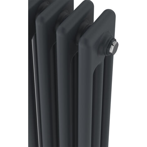 WarmeHaus Traditional Radiator Anthracite 3 Column 1500x382mm