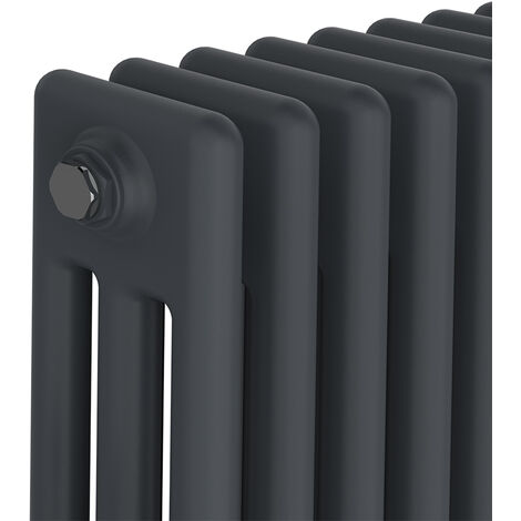 WarmeHaus Traditional Radiator Anthracite Triple Column 600x607mm