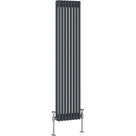WarmeHaus Traditional Radiator Anthracite 2 Column 1500x380mm