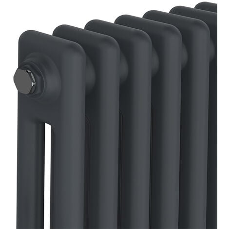 WarmeHaus Traditional Anthracite 2 Column Radiator 300x425mm
