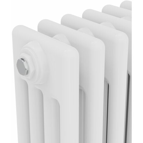 WarmeHaus Traditional Radiator 600x605mm White 4 Column Heater