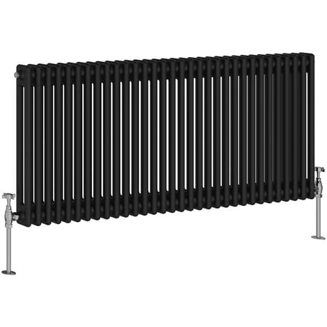 WarmeHaus Traditional Black Double Column Radiators 600x1460mm
