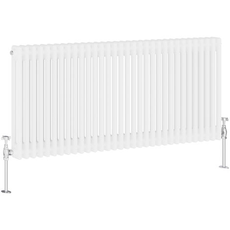 WarmeHaus Traditional White Double Column Radiators 600x1460mm
