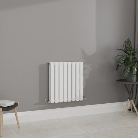 WarmeHaus 600x550mm Horizontal Radiator Flat Panel Double White
