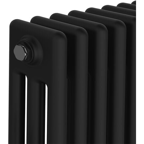 WarmeHaus Traditional Radiator Black Triple Column 300x1192mm