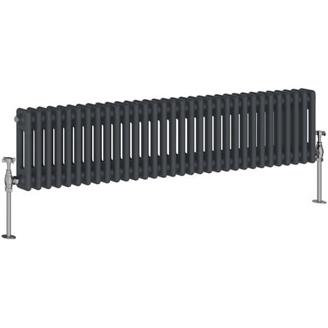 WarmeHaus Traditional Anthracite 2 Column Radiator 300x1460mm