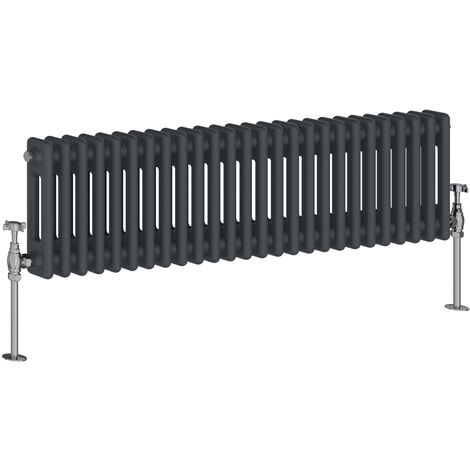 WarmeHaus Traditional Anthracite 2 Column Radiator 300x1190mm
