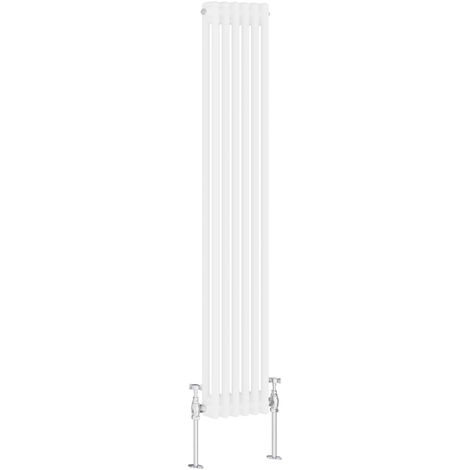 WarmeHaus Traditional Radiator White Double Column 1500x290mm