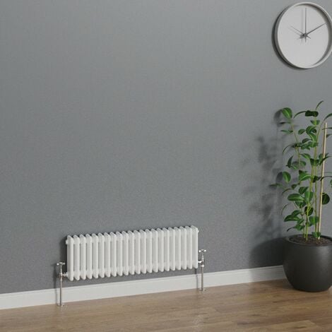WarmeHaus Traditional Radiator White Triple Column 300x1012mm