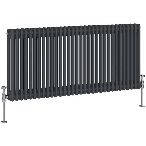 WarmeHaus Traditional Anthracite 2 Column Radiator 600x1460mm