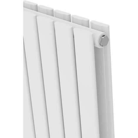 WarmeHaus Horizontal 600x408mm Flat Panel Radiator White Double