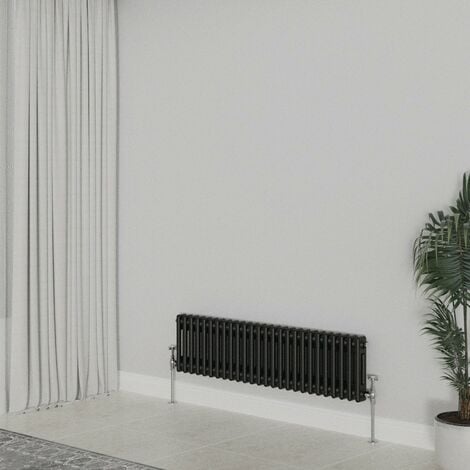WarmeHaus Traditional Black Double Column Radiators 300x1190mm