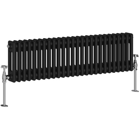 WarmeHaus Traditional Black Double Column Radiators 300x1190mm