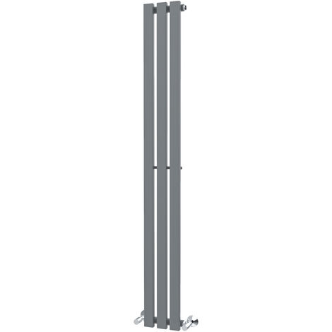 WarmeHaus Anthracite 1600x200mm Vertical Designer Column Radiator ...