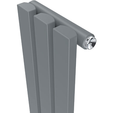 WarmeHaus Anthracite 1600x200mm Radiator Single Grey Flat Panel