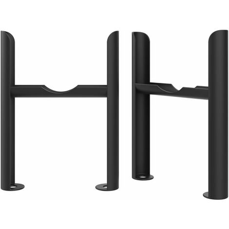 Traditional Radiator Floor Mounting Legs 2PC/Set 4 Column Black