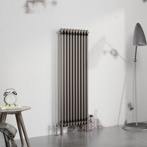 Warmehaus Traditional Radiator Raw Metal 1500x470mm Double Column